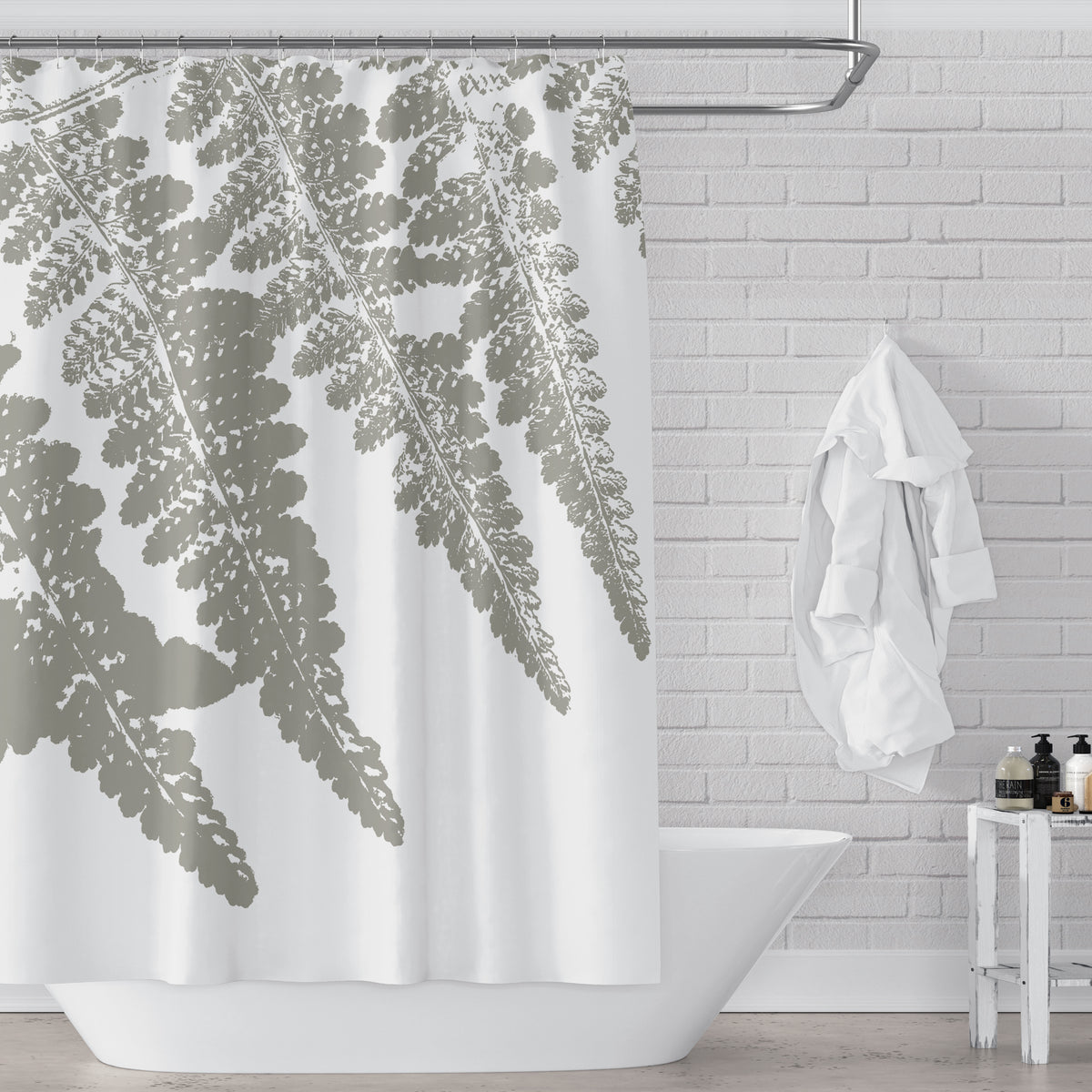Gray Fern Art Print Spa Shower Curtain – Metro Shower Curtains