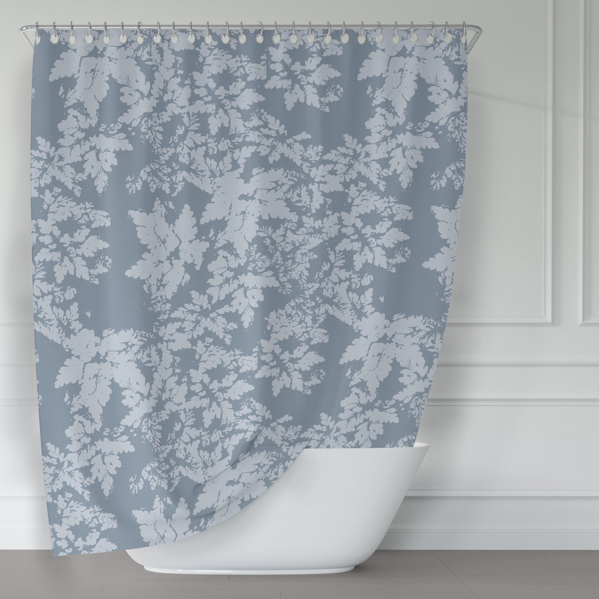 Blue gray shower curtain store